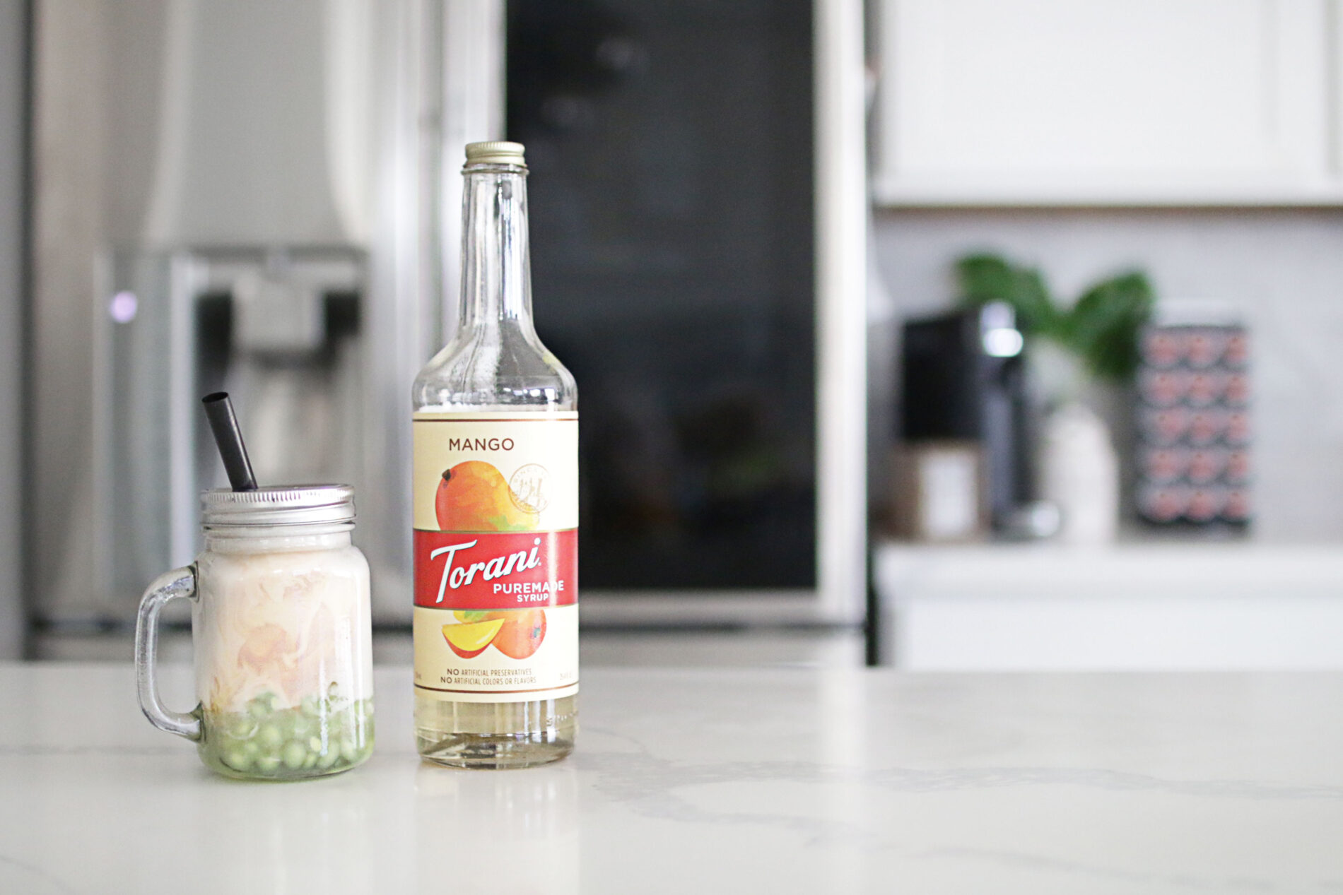 DIY Boba Refresher with Torani Puremade Mango Syrup - Angela Ricardo